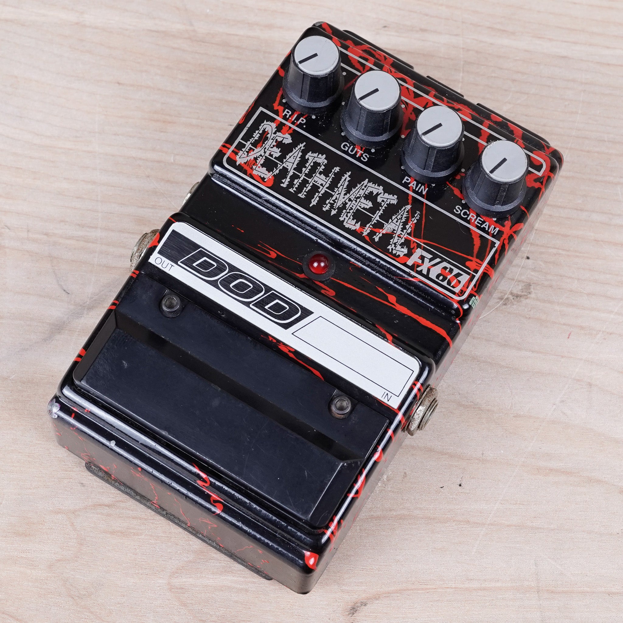 DOD Death Metal Distortion FX86 Black with Red Splatter 1993 Made in U ...