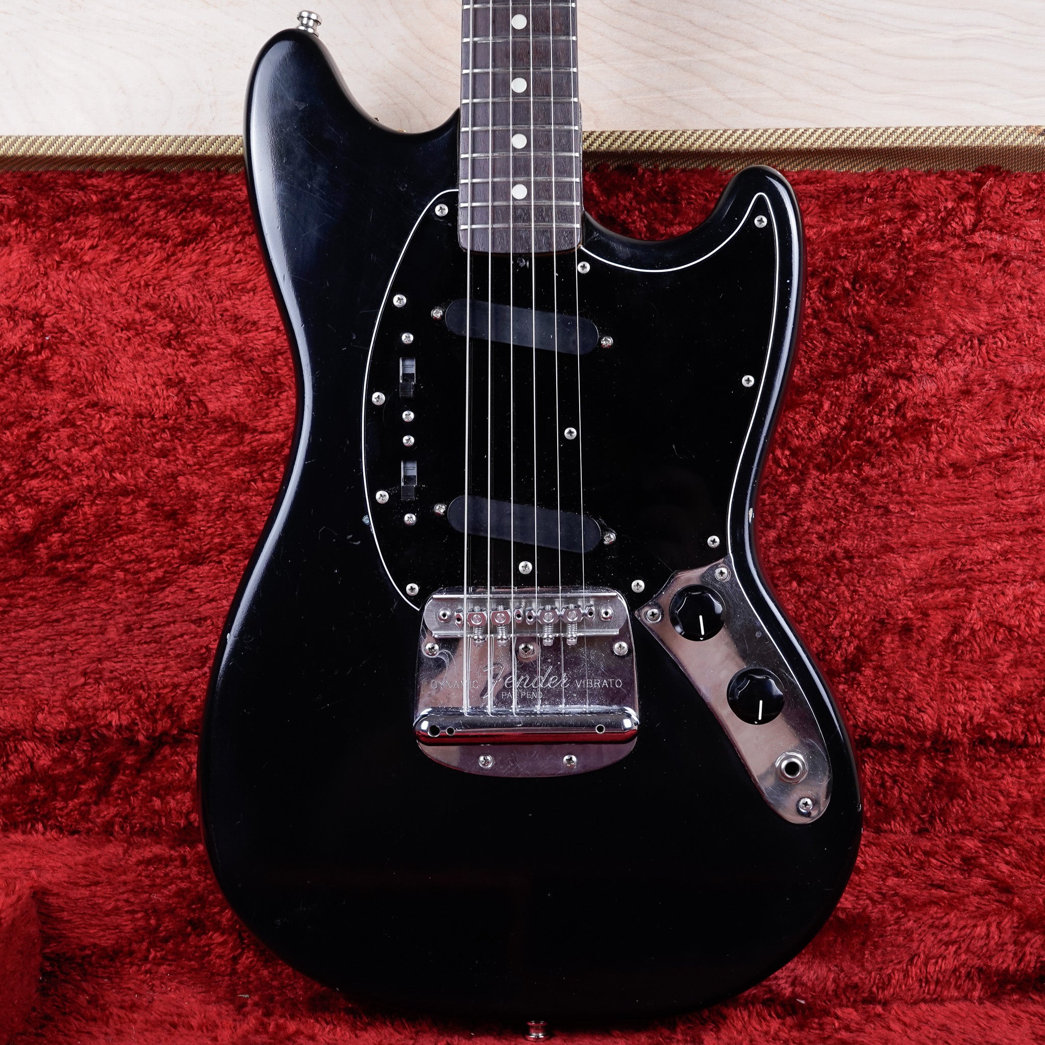 Fender Mustang 1968 Black Refinish Mastery Bridge Locking Tuners w/ Ha ...