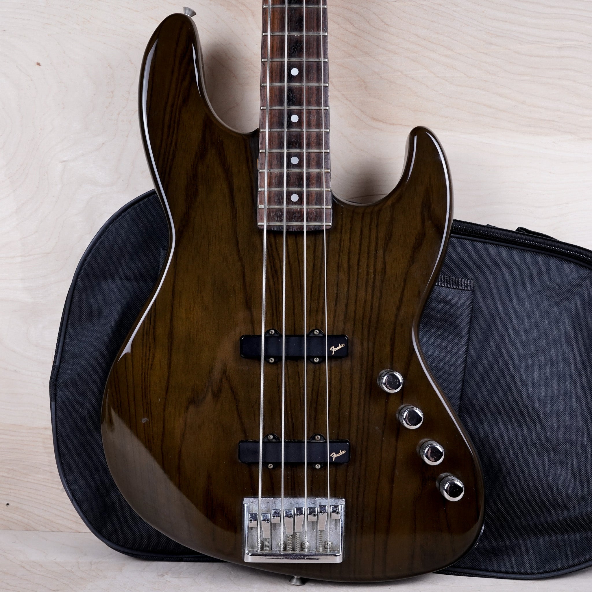 Fender Pro Feel JBR-80R Jazz Bass MIJ 1990 See-Through Black Made in J ...